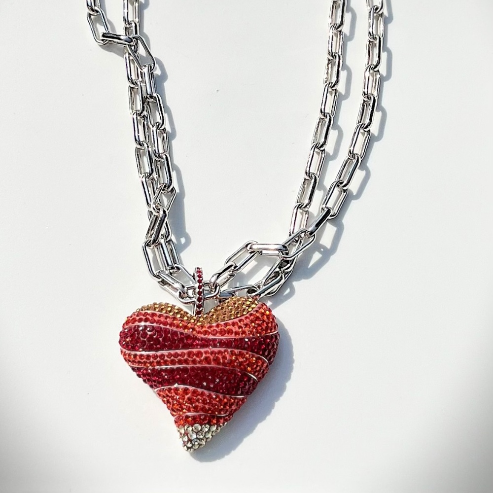 Rare Authentic Statement Swarovski Heart Pendant - Au… - Gem
